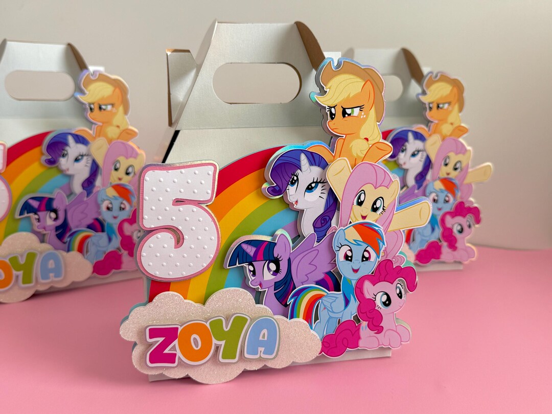 My Little Pony Gable Boxes | 4x6 Party Favor Boxes | Pony Birthday ...
