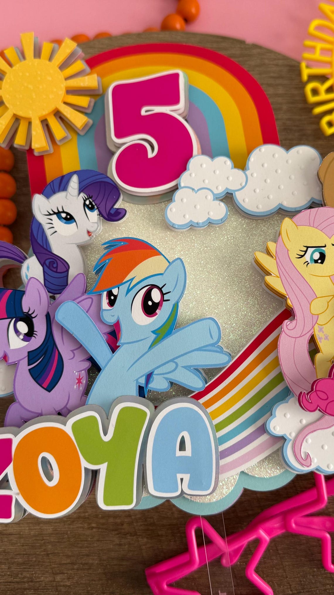 My Little Pony Cake Topper Rainbow Dash Party Decor My Little Pony ...