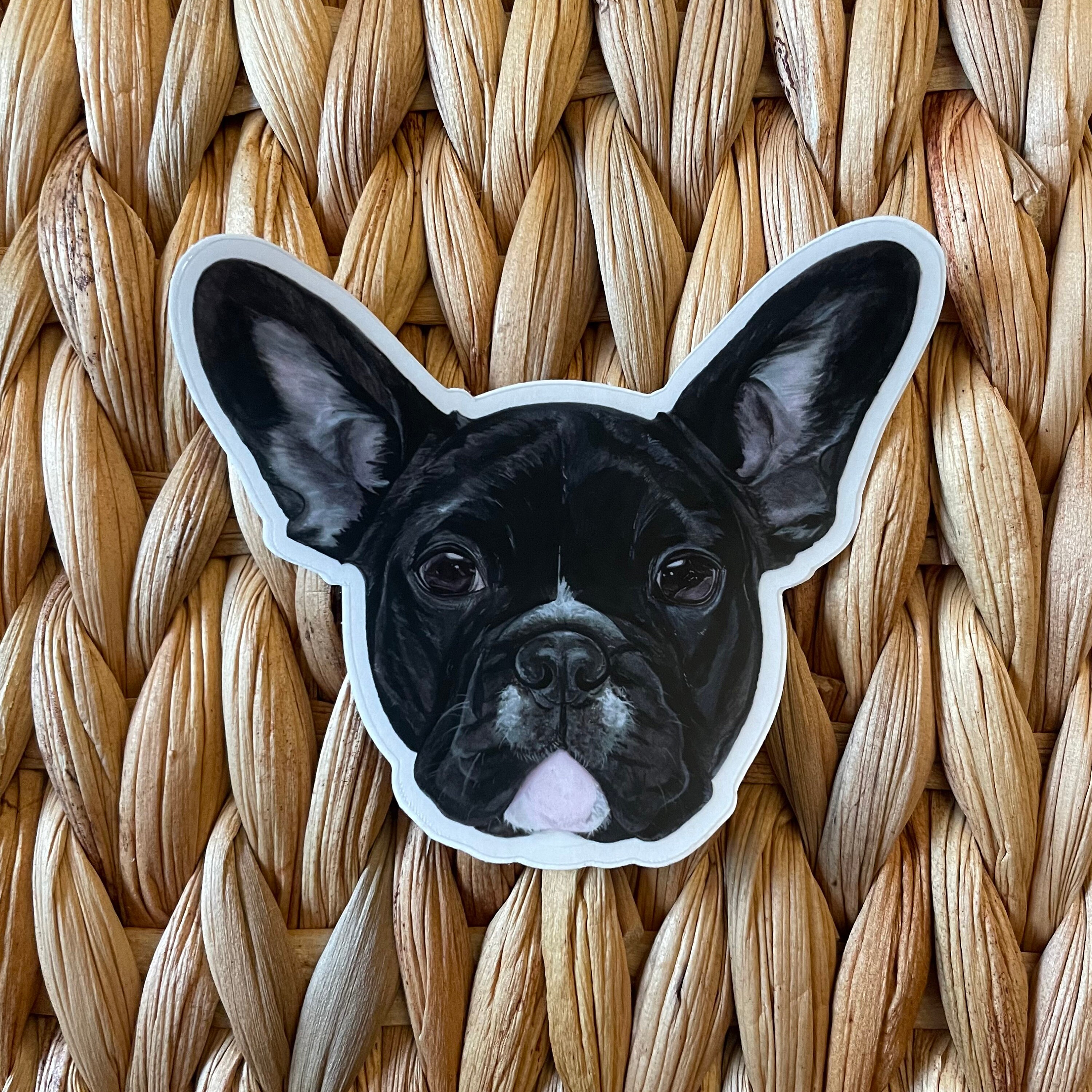 French Bulldog Clear Border Sticker 3 X 2.6 Vinyl Frenchie Sticker for ...