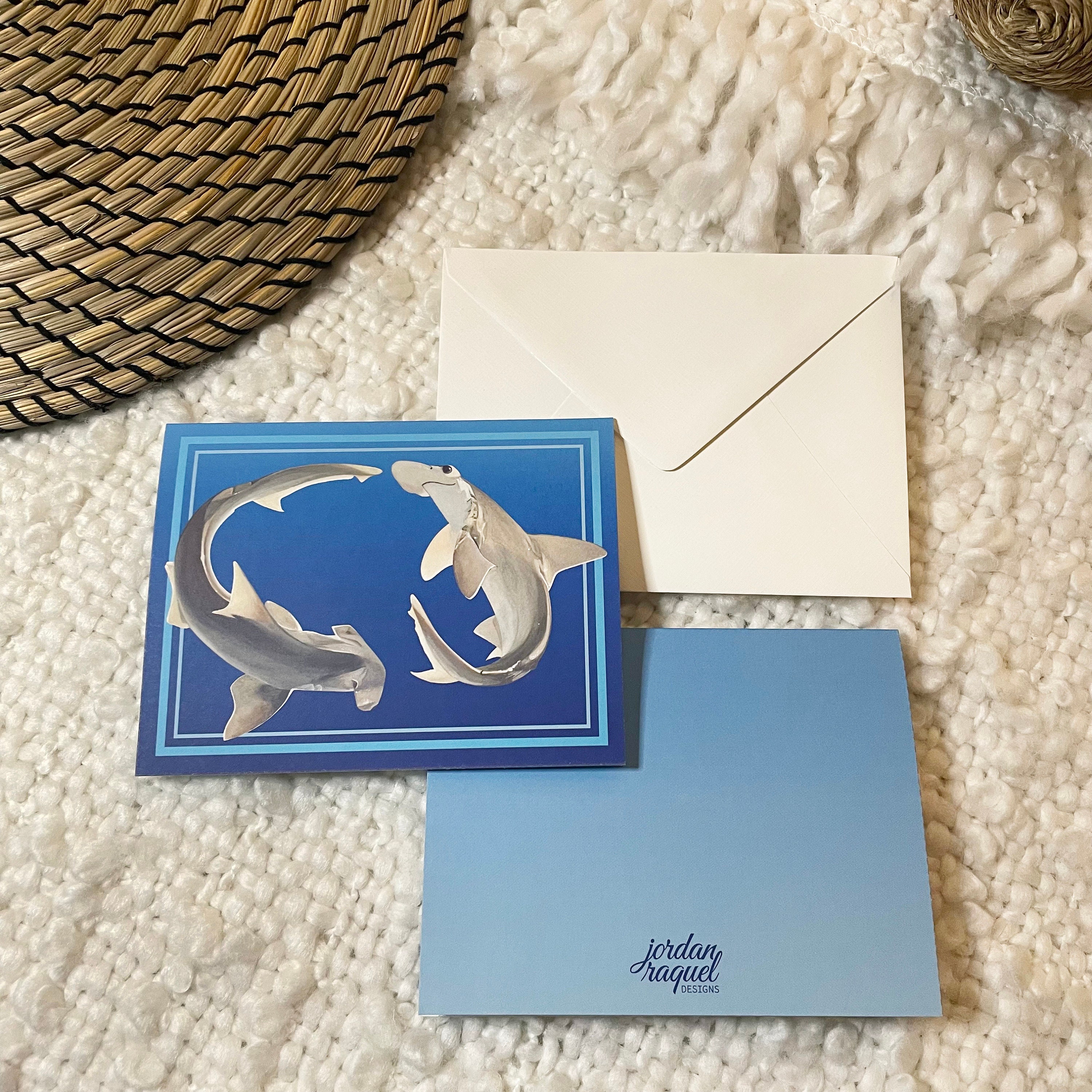 Hammerhead Sharks Note Card Pack Stationery 5 Notecards - Etsy