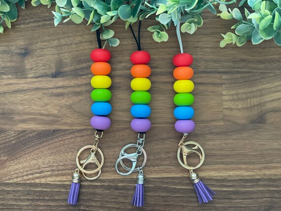 Rainbow Lanyard Teacher Lanyard Rainbow Lanyards Student | Etsy