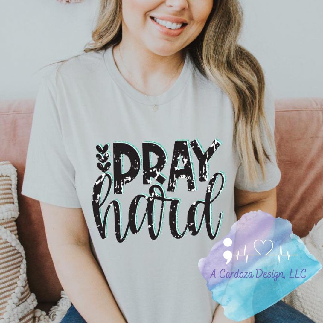 Pray Hard T-shirt - Etsy