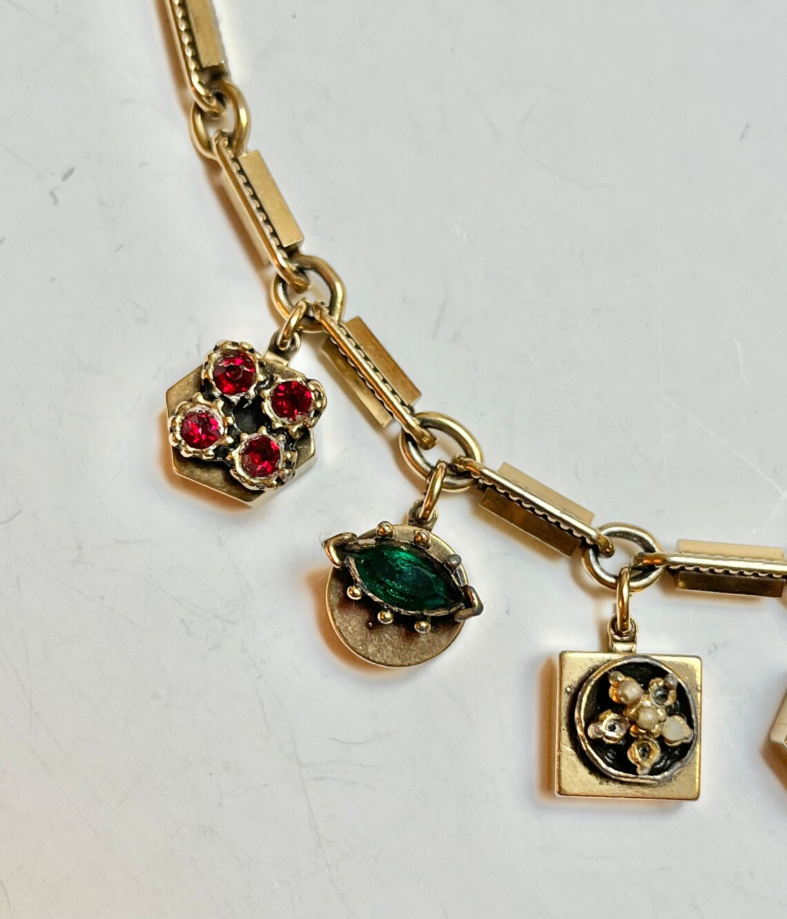 Vintage Slide Style Charm Bracelet - Etsy