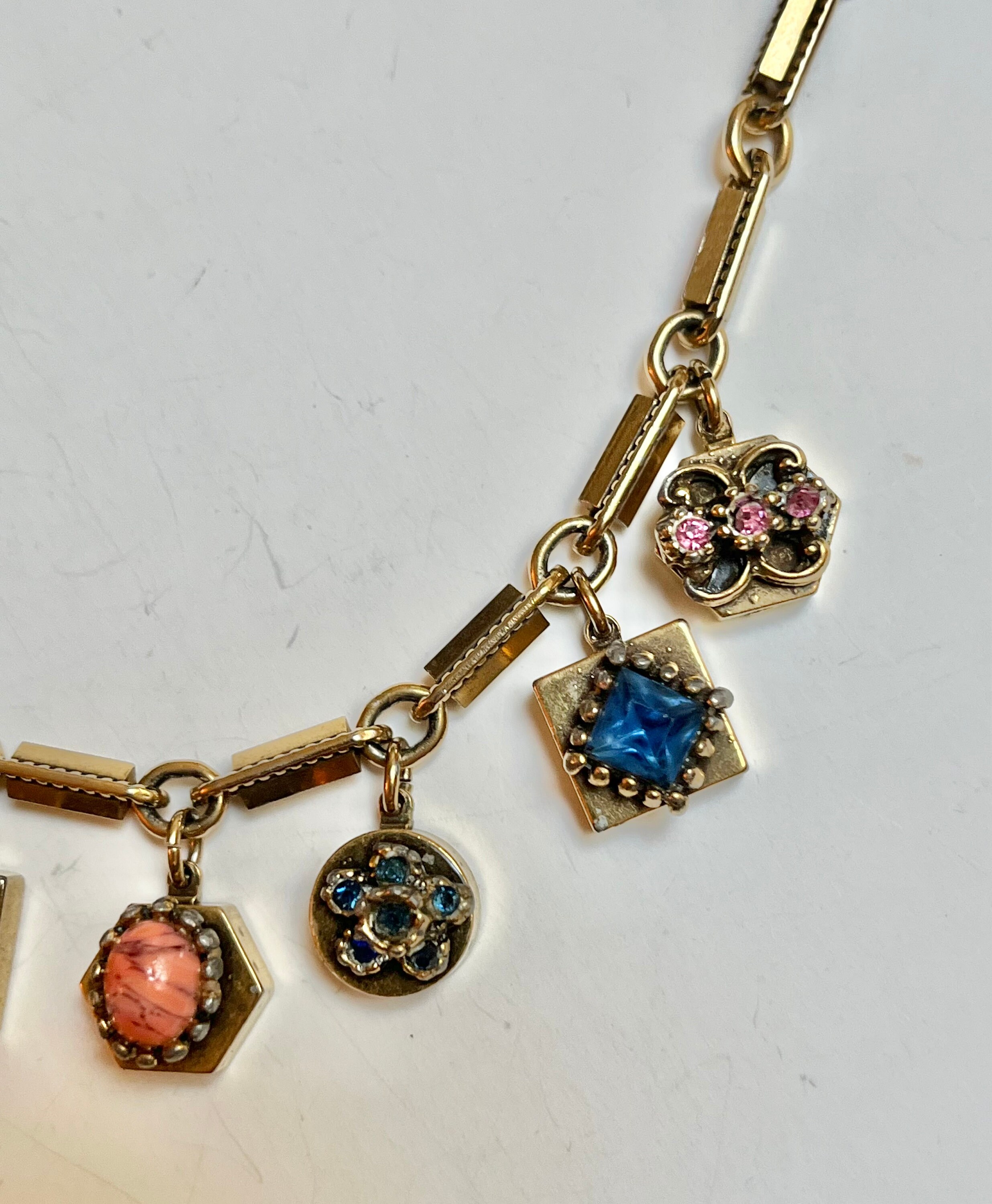 Vintage Slide Style Charm Bracelet - Etsy