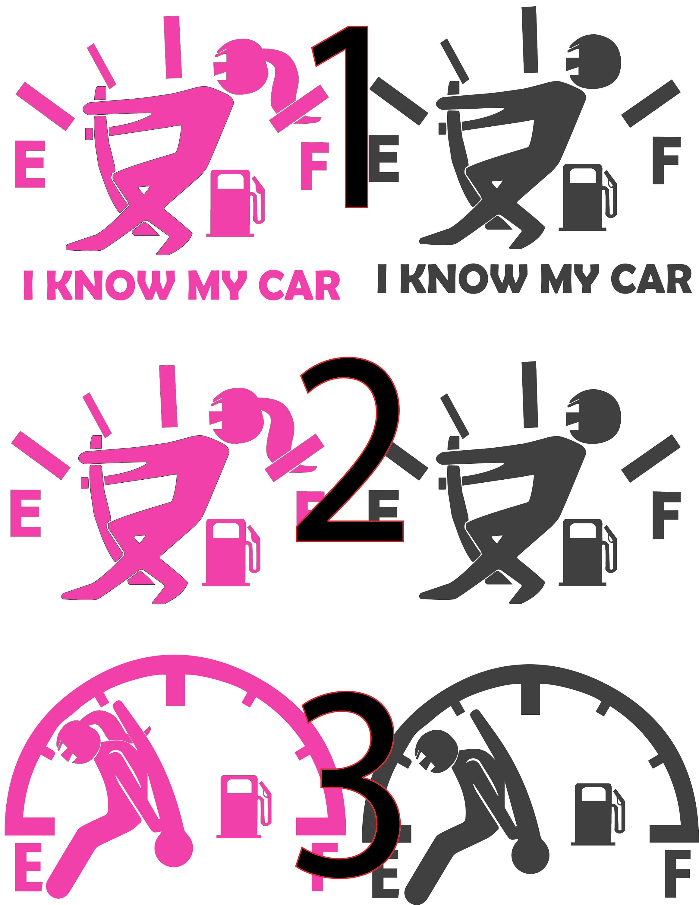 Funny Gas Gauge Decal - Etsy