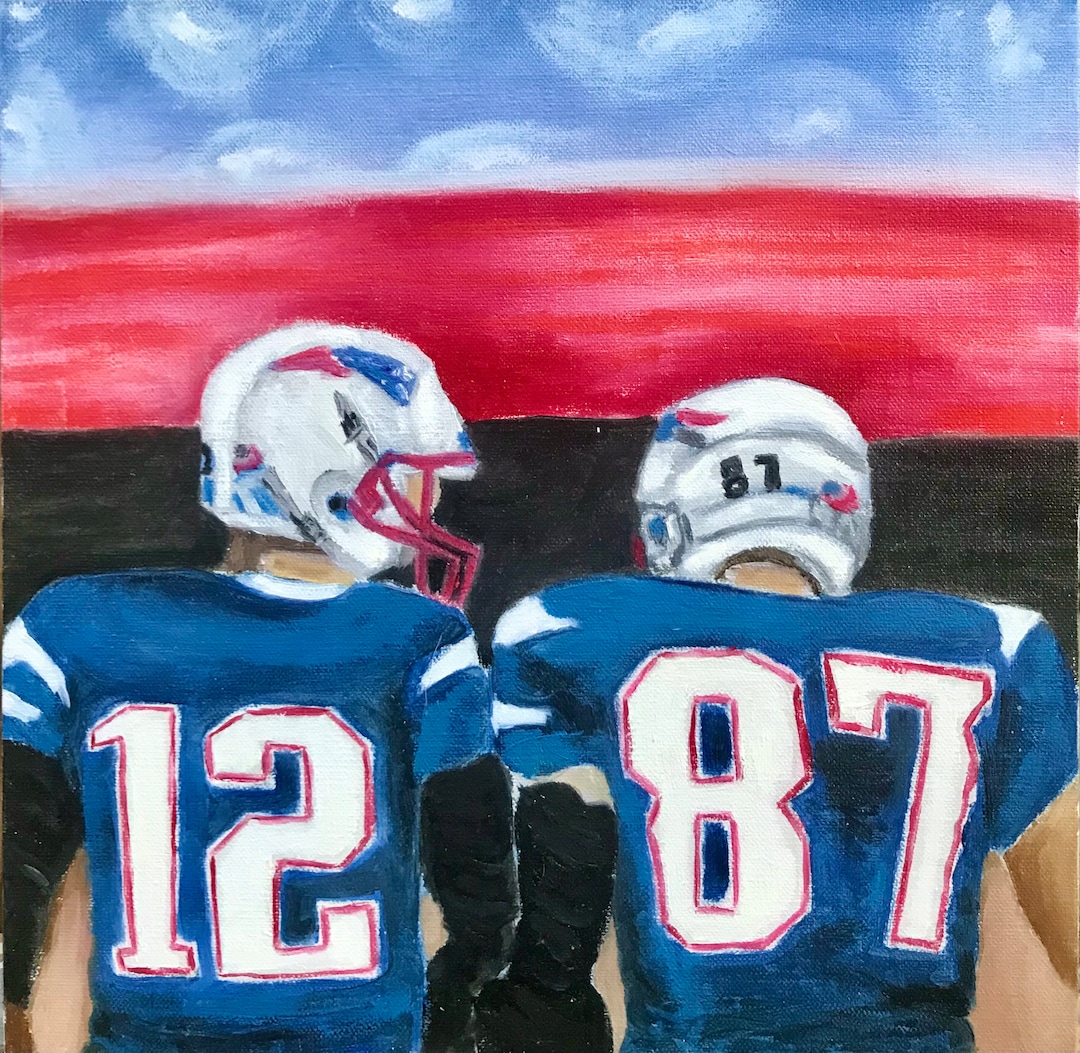 American Football Oil Painting Sports Painting Art Two - Etsy