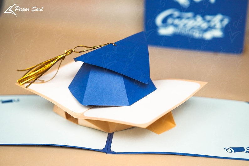 Pop-up Graduation Card Template | Pop-up Graduate Cap Svg | Pop up ...