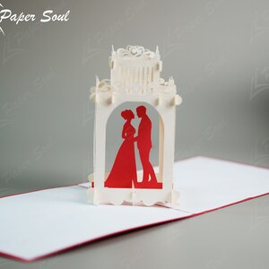 Pop up Wedding Cards DIY | Set of 2 Wedding Pop-up Card Templates | 3d ...