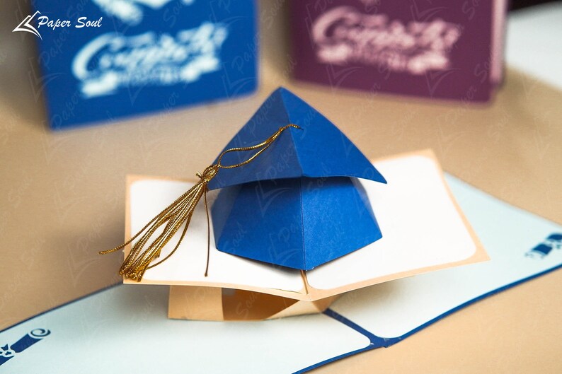 Pop-up Graduation Card Template | Pop-up Graduate Cap Svg | Pop up ...