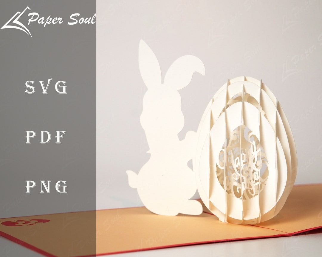 Easter Pop up Card Template Easter Bunny Card Svg Happy - Etsy