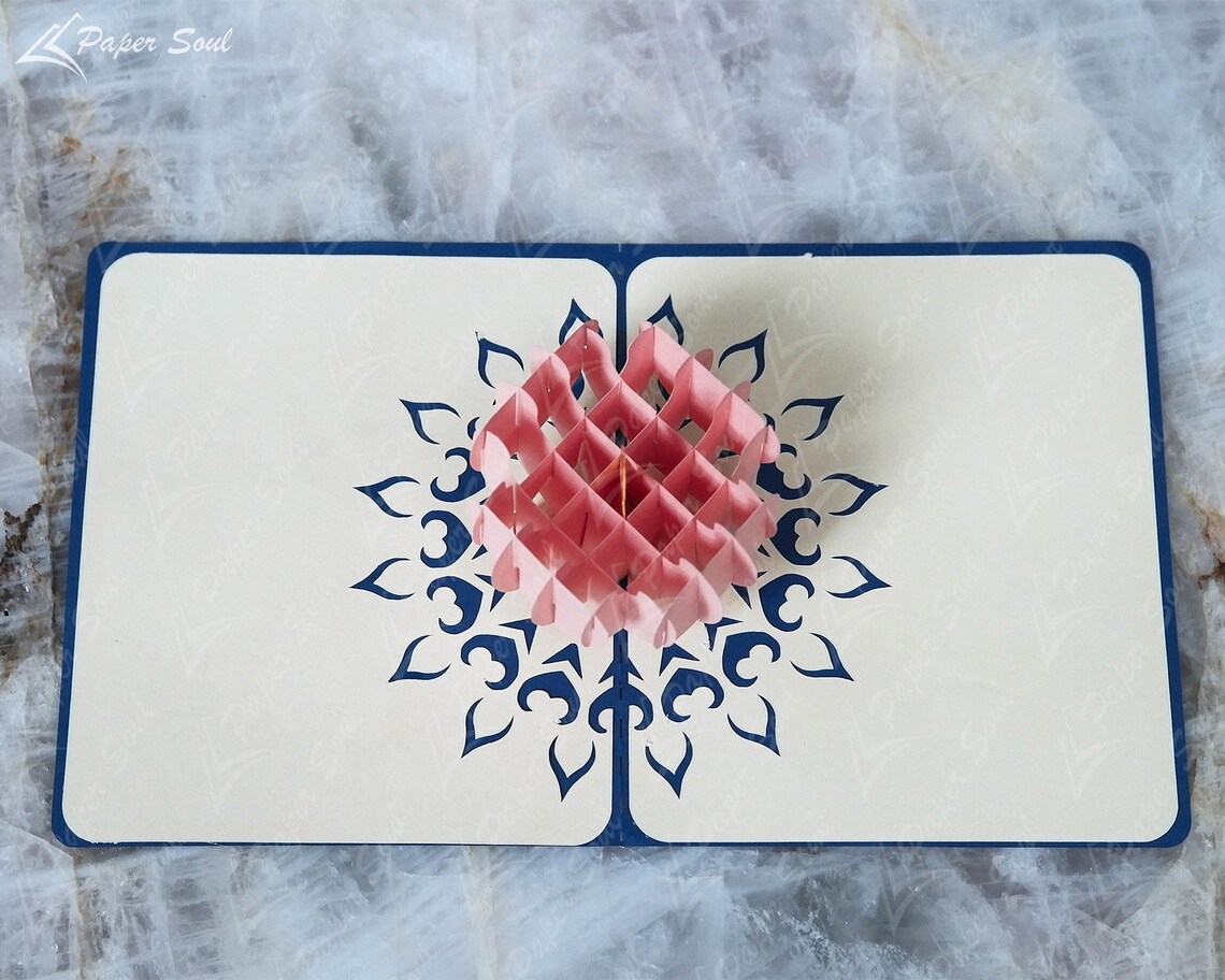 Diwali Pop-up Card Template | DIY Diwali Card | Pop-up Card SVG | DIY ...