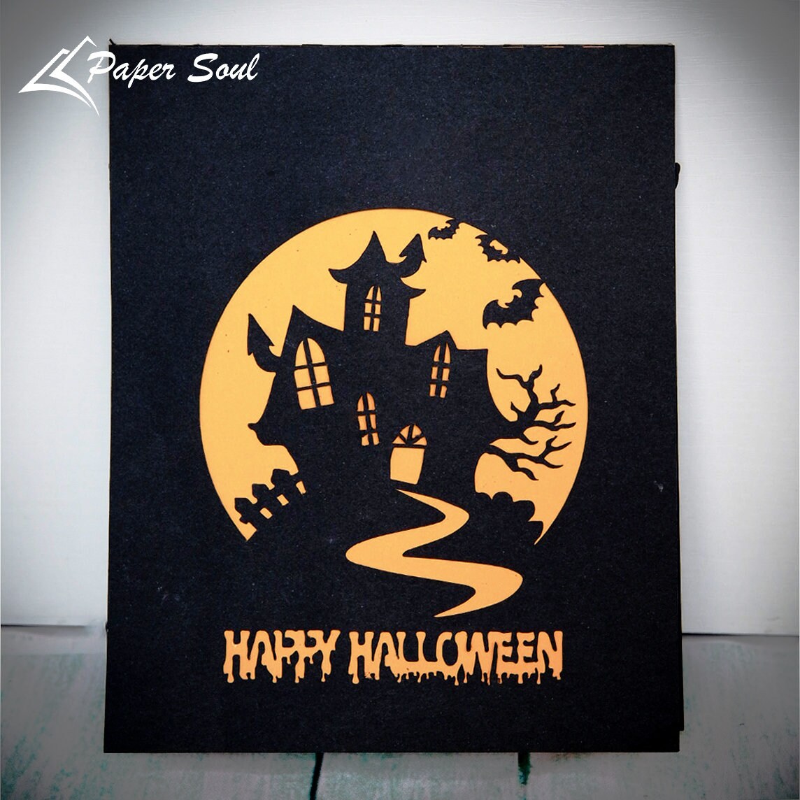 3D Halloween Svg: Haunted House Pop up Card Template Svg | Haunted ...