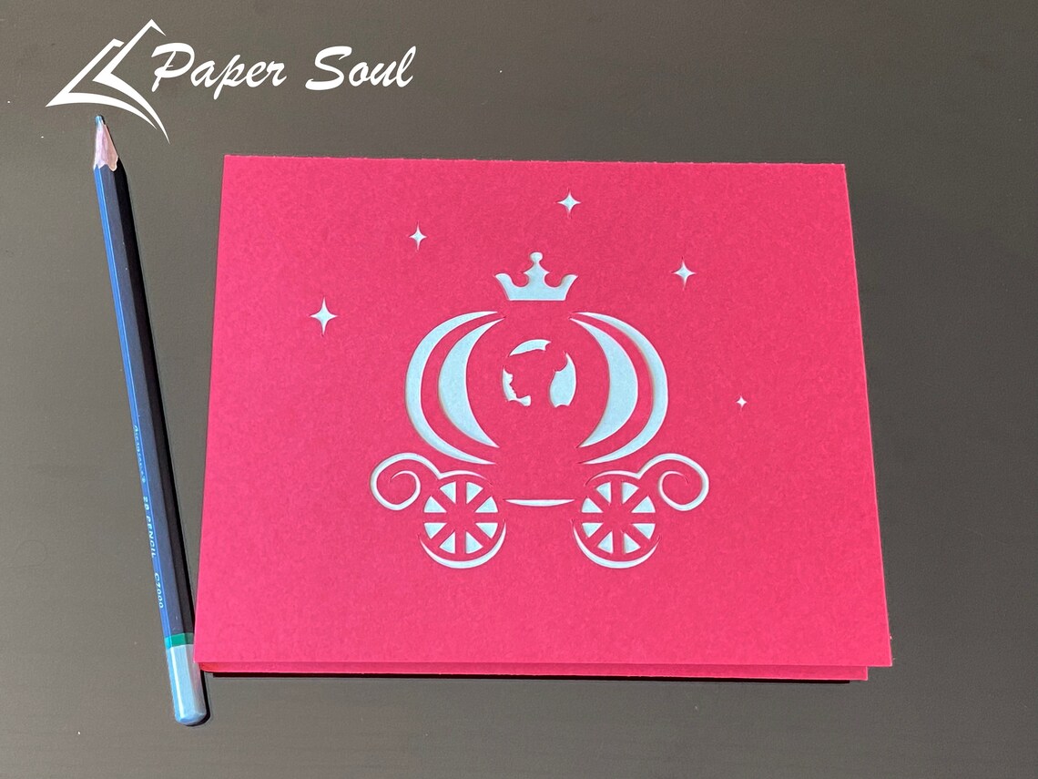 Cinderella Carriage Pop up Card Svg Cinderella Carriage Pop | Etsy