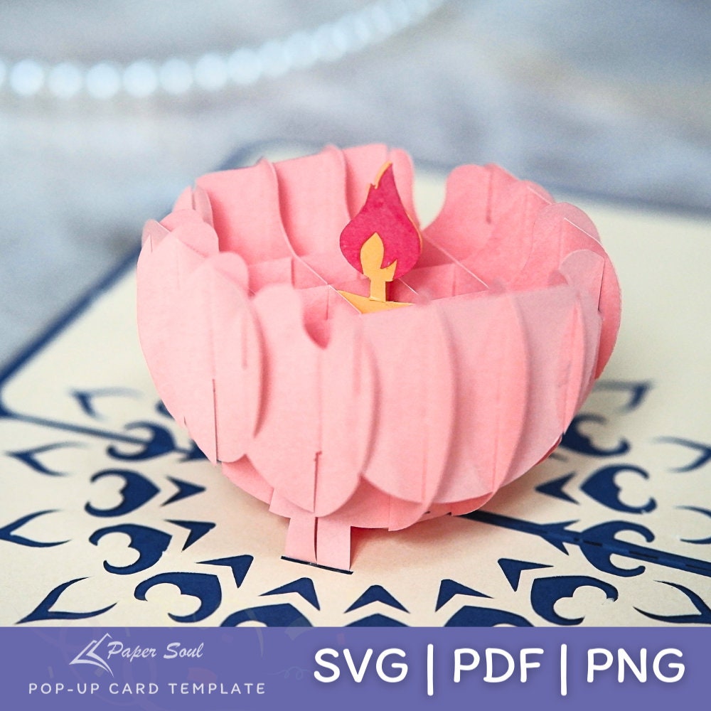 Diwali Pop-up Card Template | DIY Diwali Card | Pop-up Card SVG | DIY ...