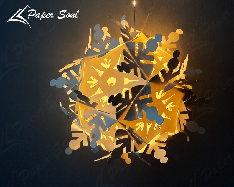 Christmas Lantern SVG | Snowflake Lantern Svg | 3d Snowflake SVG ...