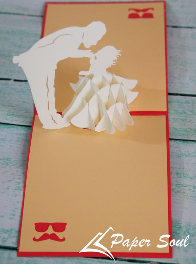 Father's Day Card SVG: Father and Daughter 3D - Etsy