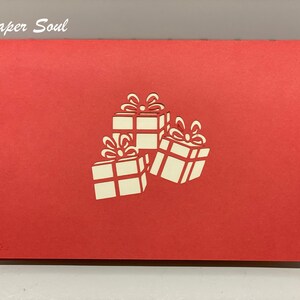 Giftbox Pop-up Card Template | Pop up Card Pattern, Birthday Pop up ...