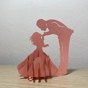 Father's Day Card SVG: Father and Daughter | 3D Father's Day Card, Girl ...