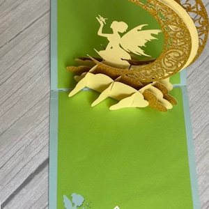 Pop up Card SVG: Fairy on the Moon | Diy Pop up Card | 3D Greeting Card ...