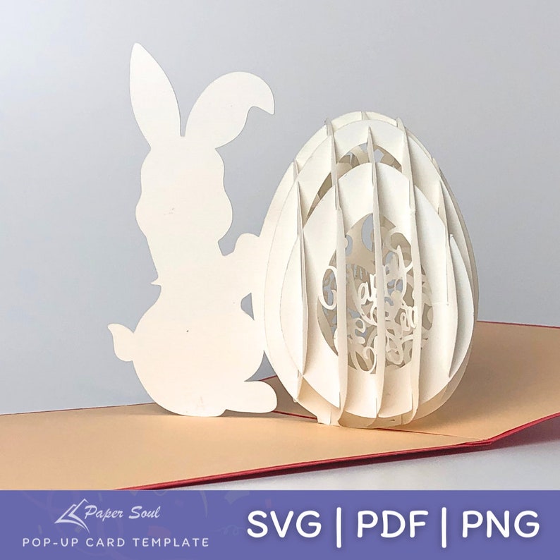 Easter Pop up Card Template | Easter Bunny Card Svg | Happy Easter Svg ...
