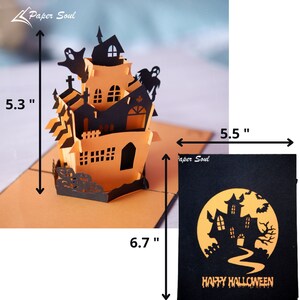 3D Halloween Svg: Haunted House Pop up Card Template Svg | Haunted ...