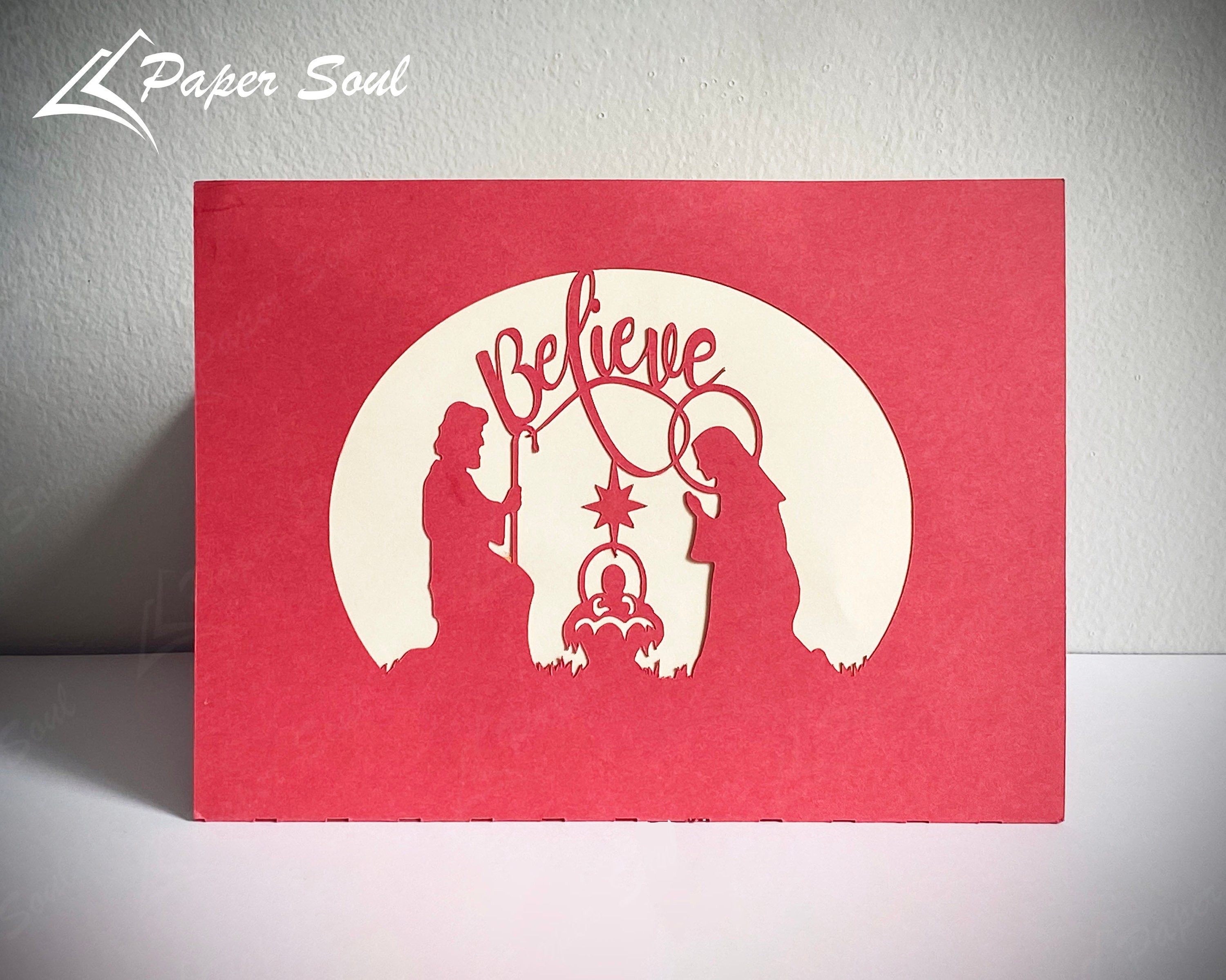 Pop-up Nativity Card SVG | 3D Nativity Scene SVG | Pop-up Christmas ...
