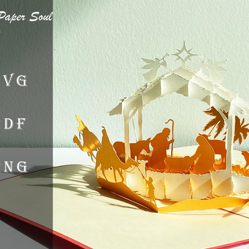 Christmas 3D Pop up Card Template SVG 3D Pop up Card - Etsy