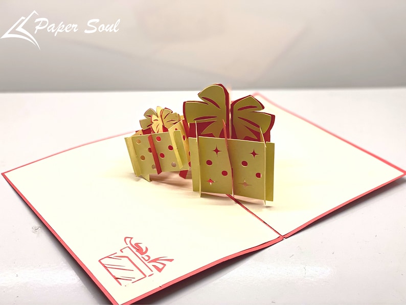Giftbox Pop-up Card Template | Pop up Card Pattern, Birthday Pop up ...