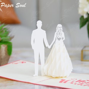 Pop up Wedding Cards DIY | Set of 2 Wedding Pop-up Card Templates | 3d ...