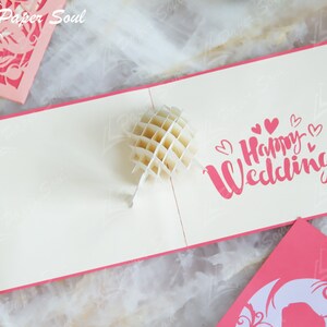 Pop up Wedding Cards DIY | Set of 2 Wedding Pop-up Card Templates | 3d ...