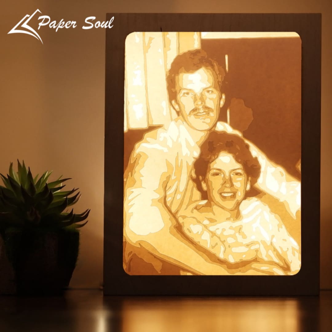 Custom Portrait Kirigami Lightbox | Personalized Gift | A Handmade Gift ...