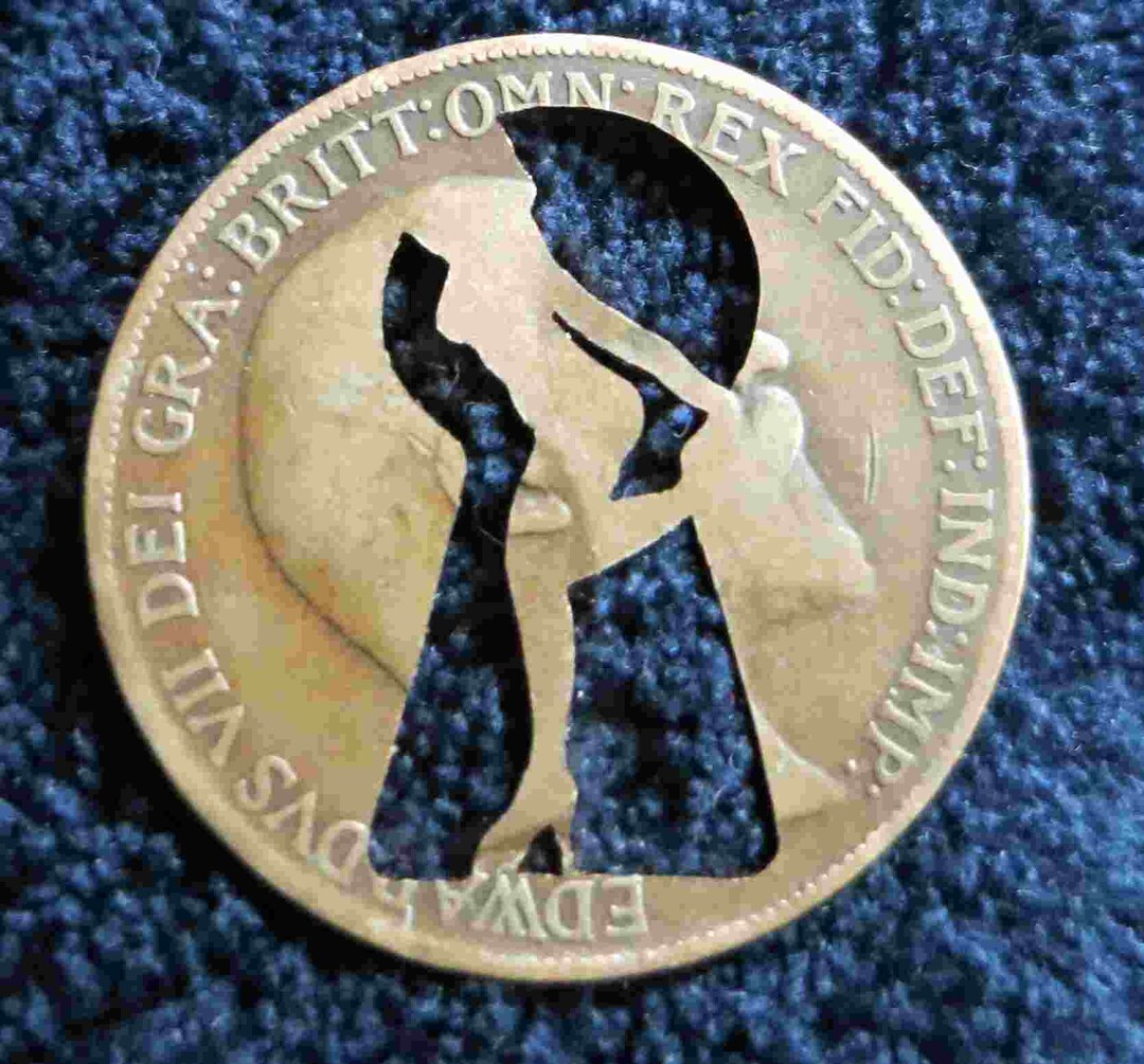 Through the Keyhole - Vintage Handcut King George V Bronze One Penny ...