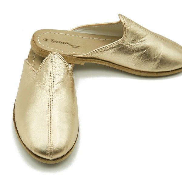 Gold Slippers - Etsy