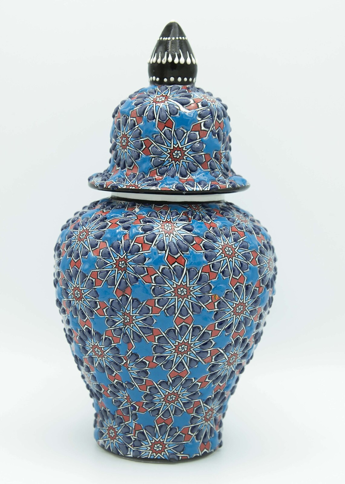 10'' Handmade Decorative Ceramic Jar Ceramic Blue | Etsy