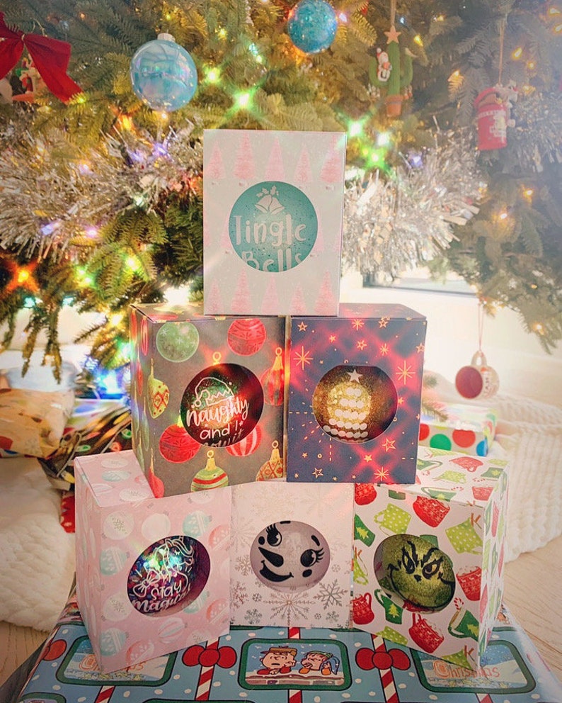 Mystery Glitter Ornament With Vinyl Sticker - Etsy