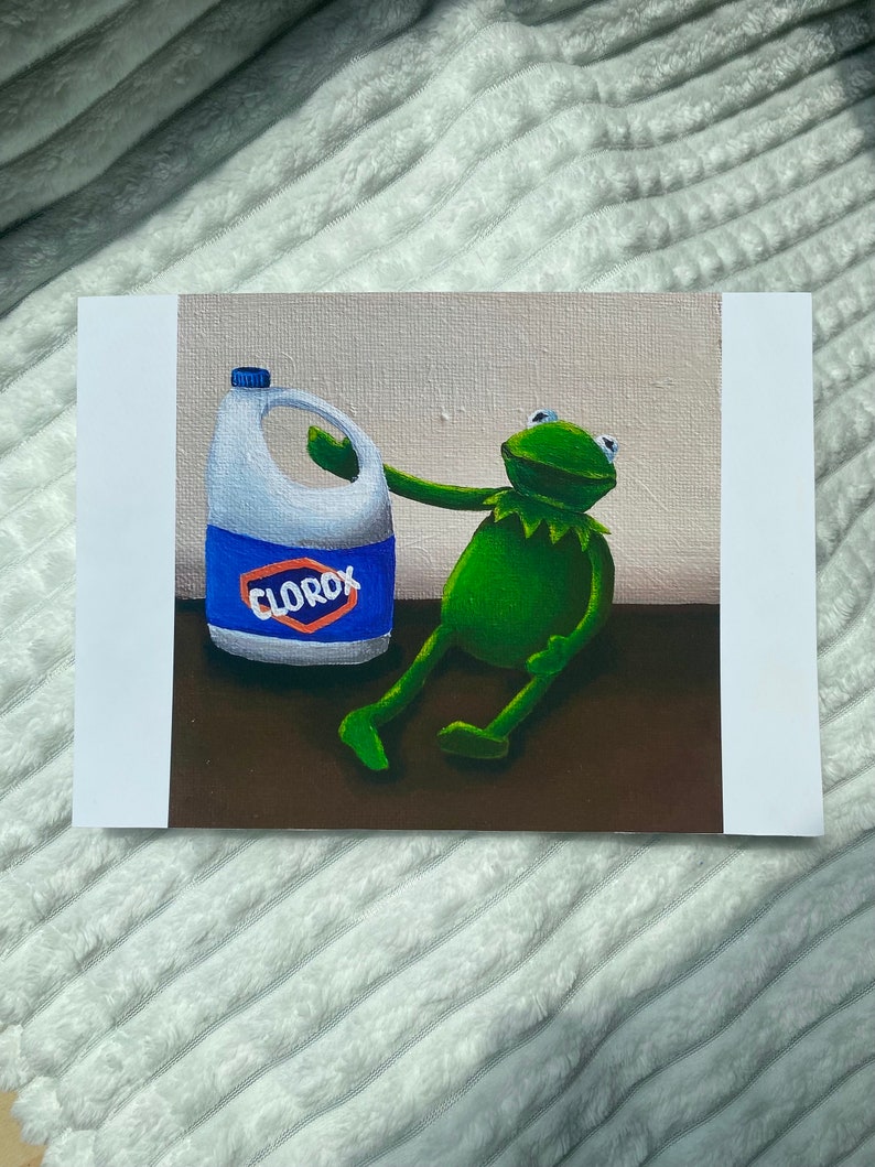 Kermit Meme Painting - Fine Art Print - Etsy