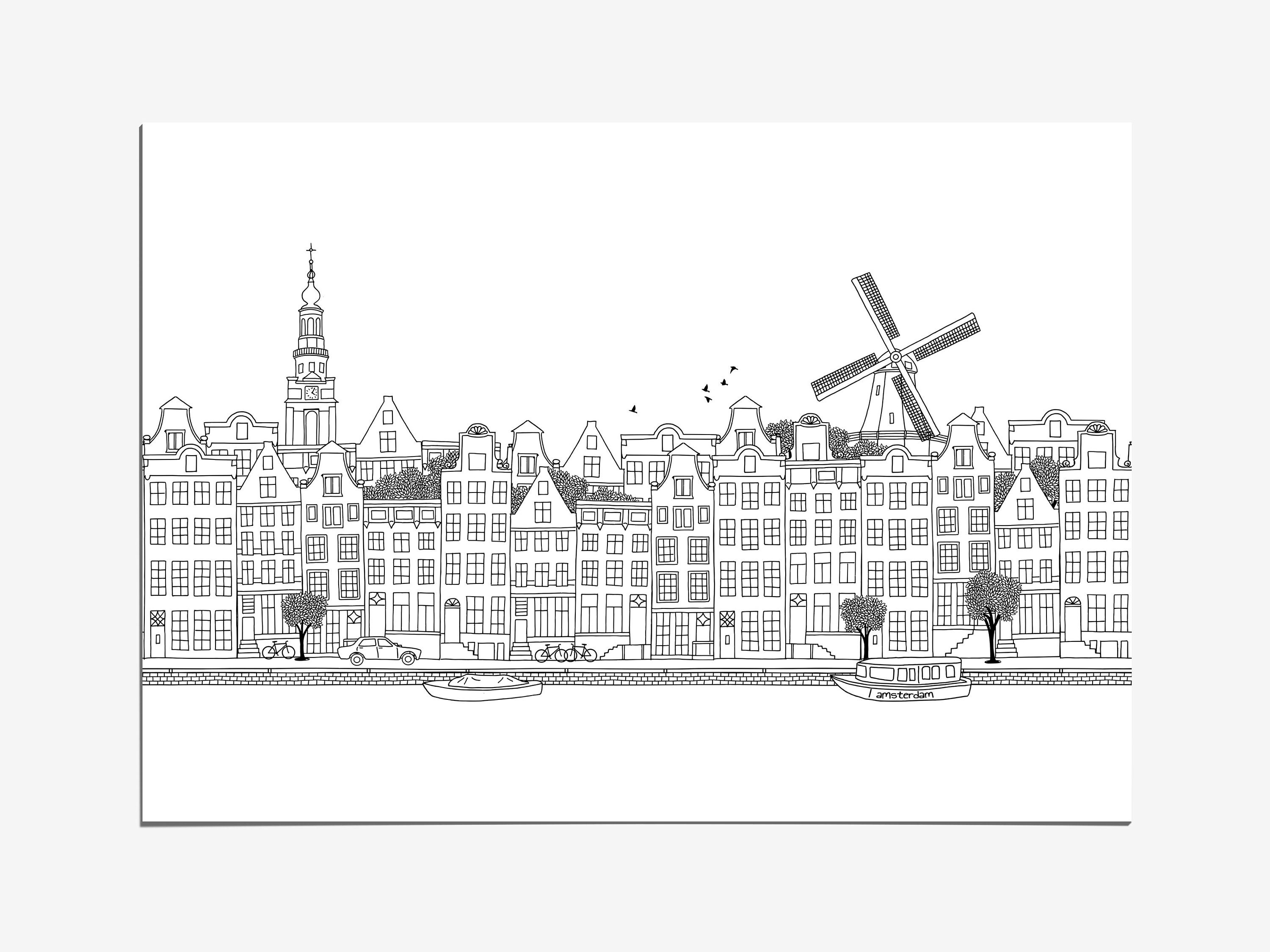 AMSTERDAM COLORIAGE PAGES Préscolaire / Maternelle Printable | Etsy