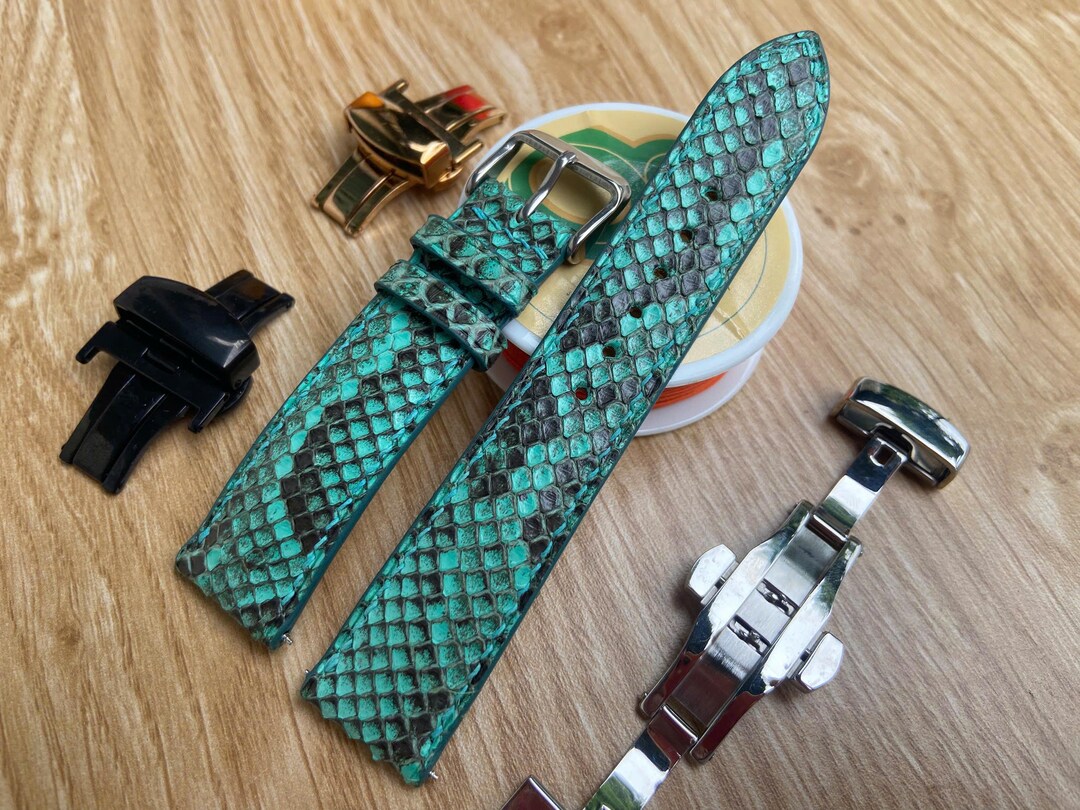 Multi Color Snake Leather Watch Strap Band, Leather Wrist Watch Band ...