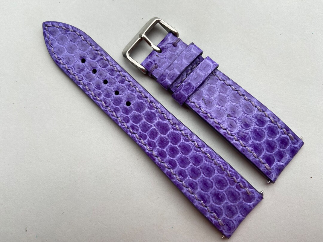 26mm/24mm/22mm/20mm/18mm... Véritable bracelet de montre en cuir python ...