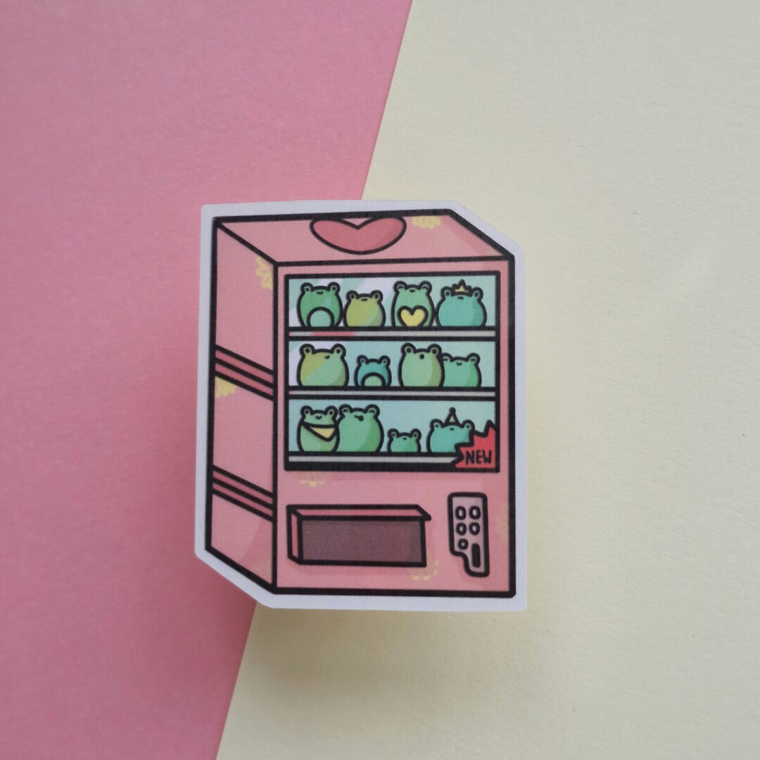 Vending Machine Frogs Sticker | Durable Vinyl Sticker | Collectible ...