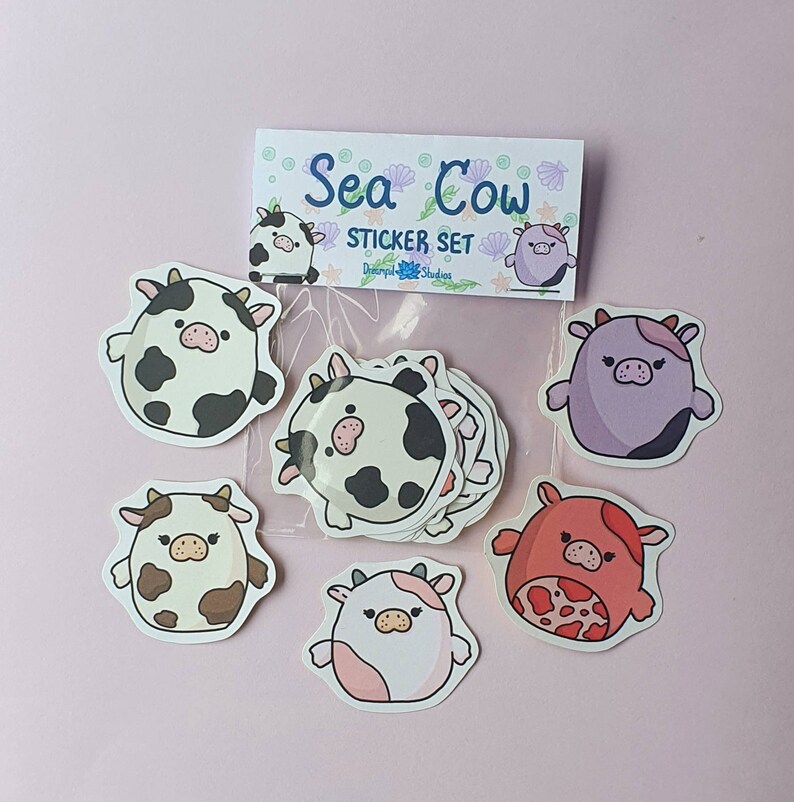 Sea Cow Sticker Set Squishmallow Inspired Stickers Cute - Etsy