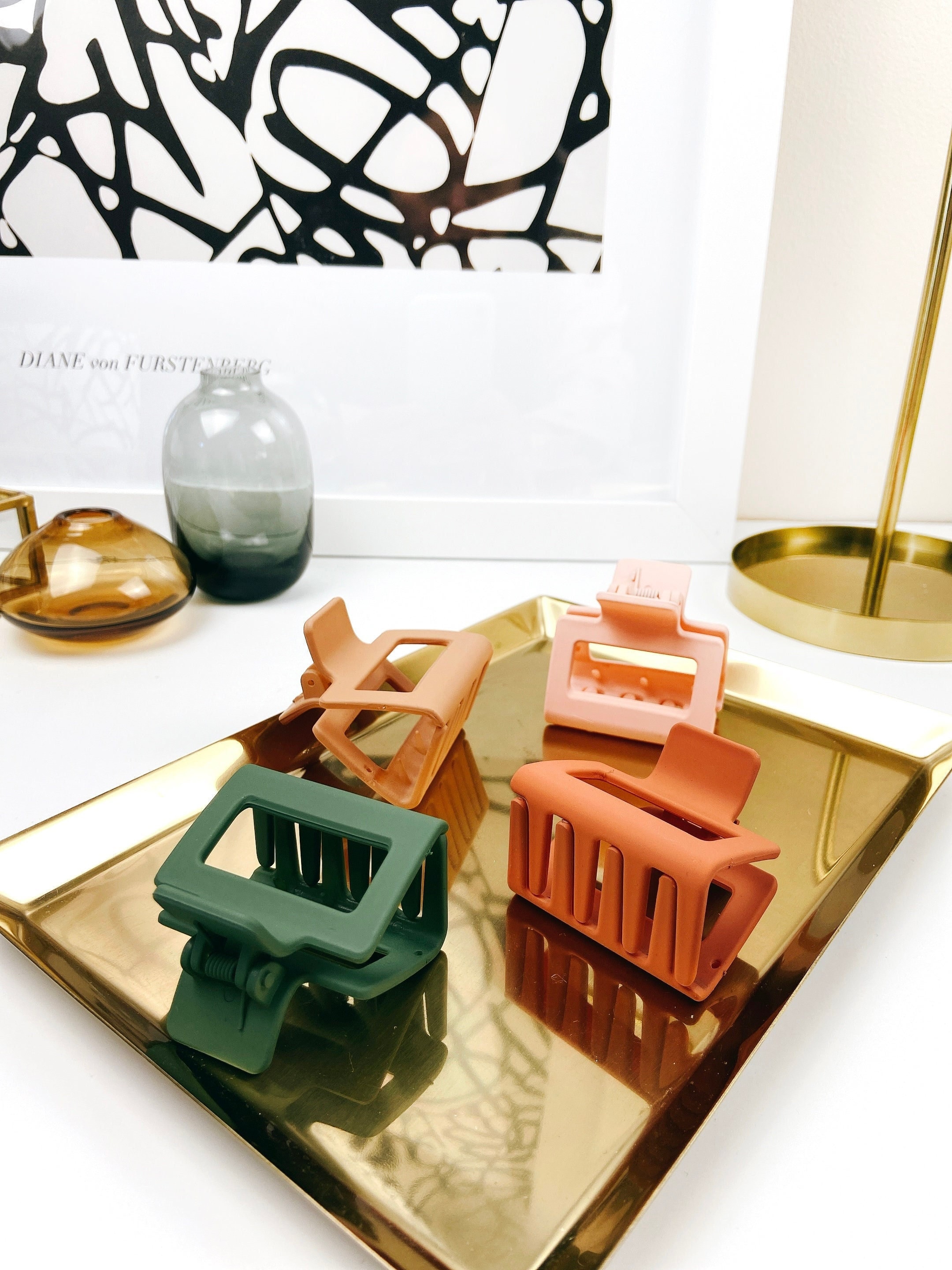 Matt Hair Claw Clips Rectangle Square French Hair Clip - Etsy