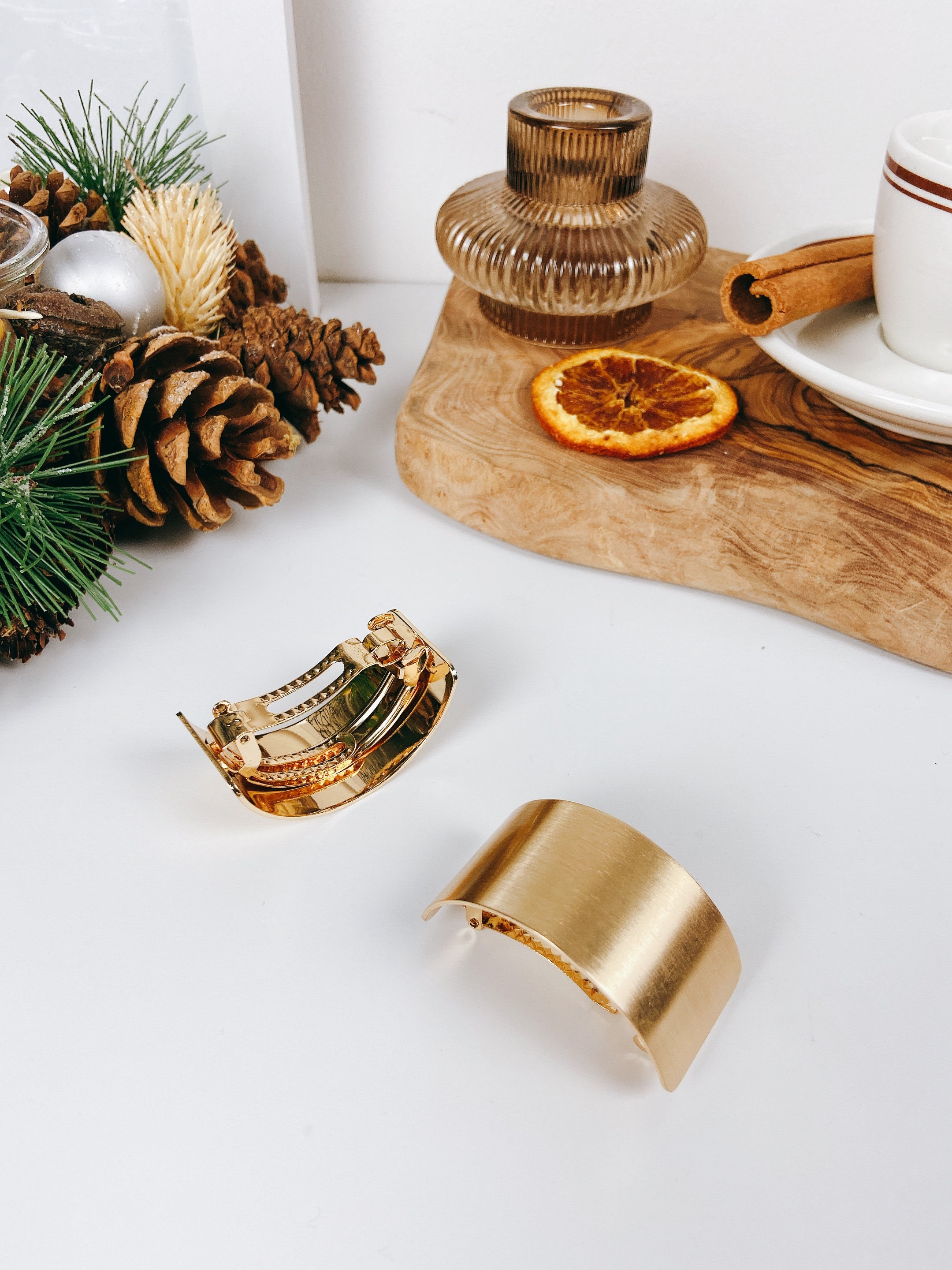 Gold Hair Bun Clips Minimalist French Hair Barrette Hair Bun | Etsy