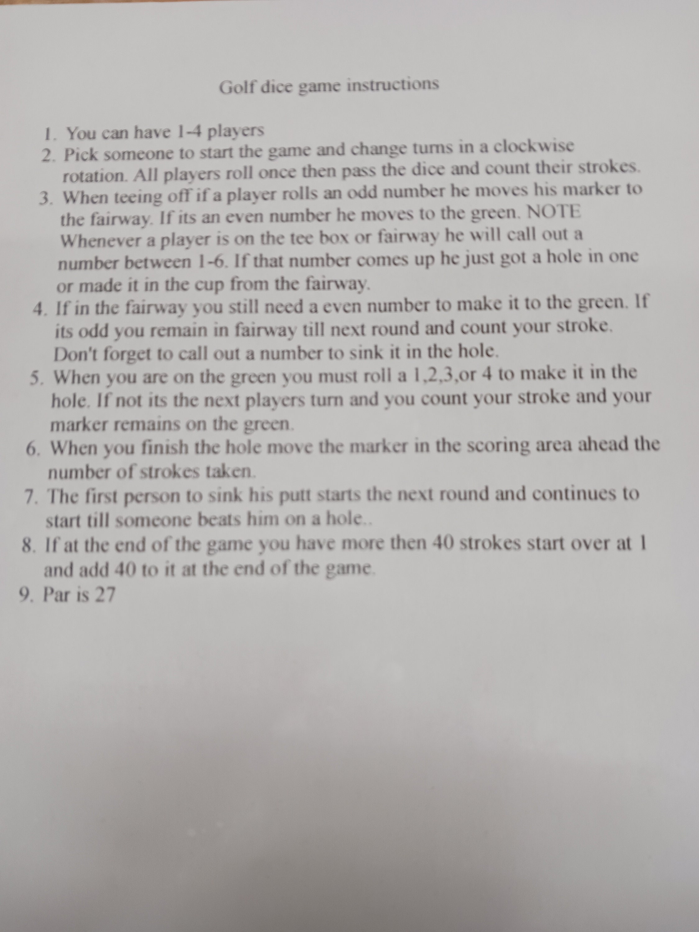 Golf Dice Game FREE PERSONALIZATION + SHIPPING - Etsy