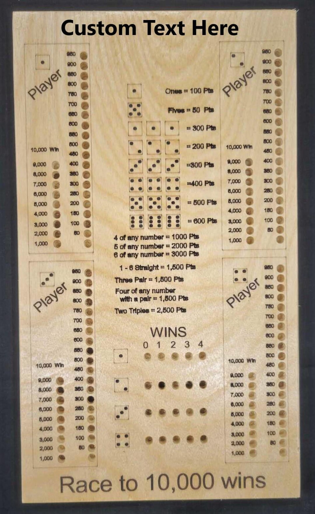 Race to 10,000 Dice Game FREE PERSONALIZATION + SHIPPING - Etsy