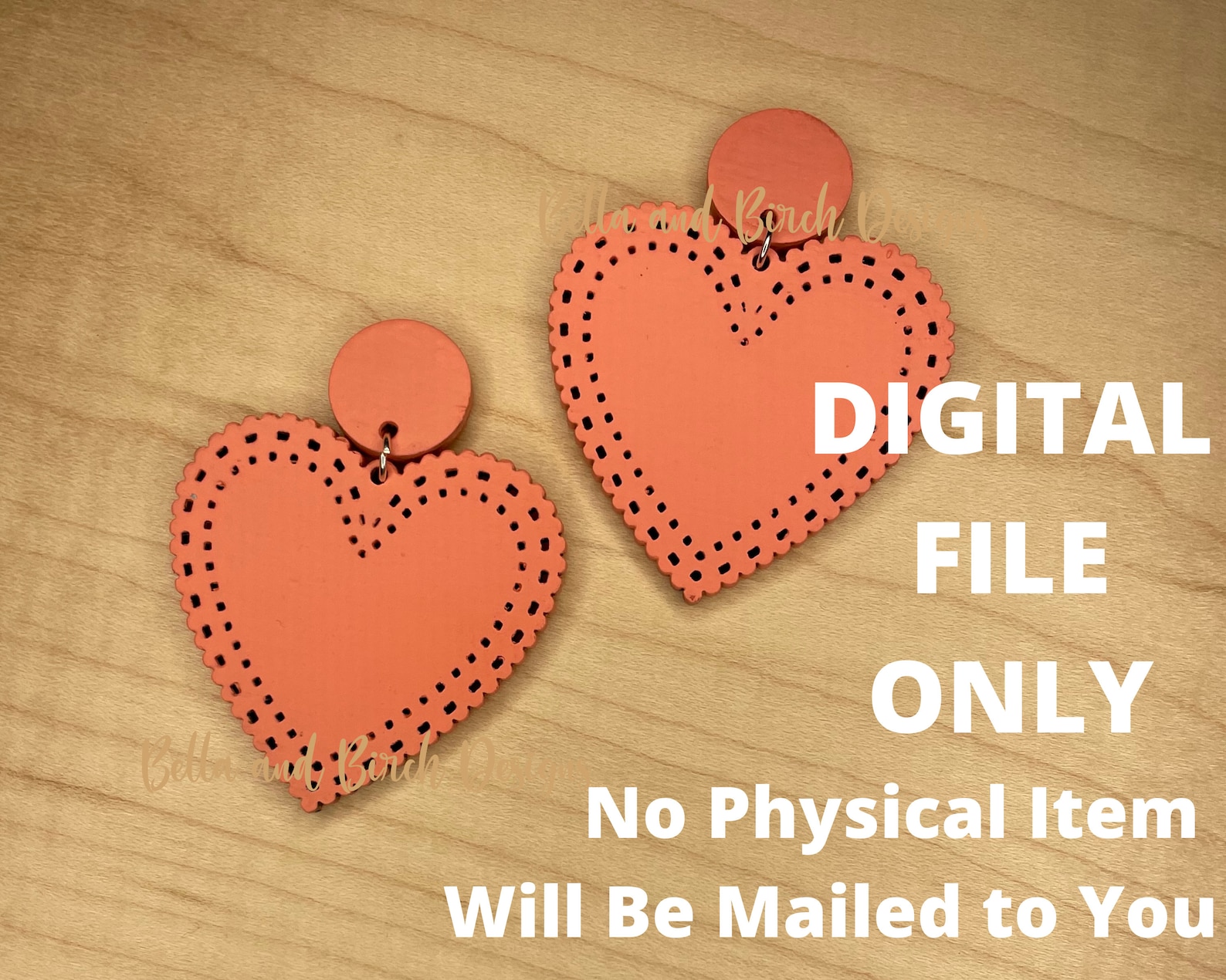 Lace Heart Earring SVG Digital File Only - Etsy
