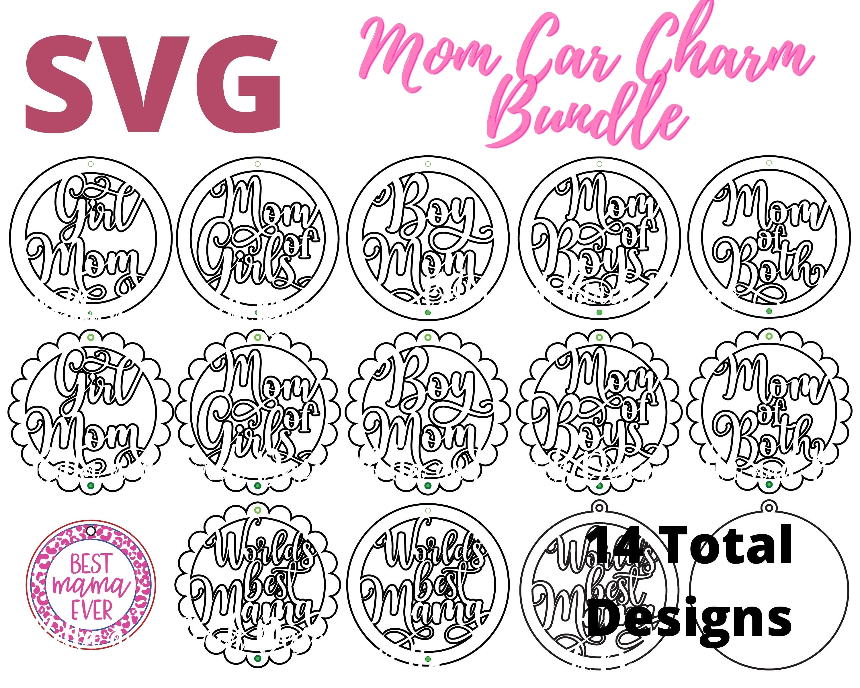 Mom Car Charm and Ornament Bundle Digital File Only | Etsy