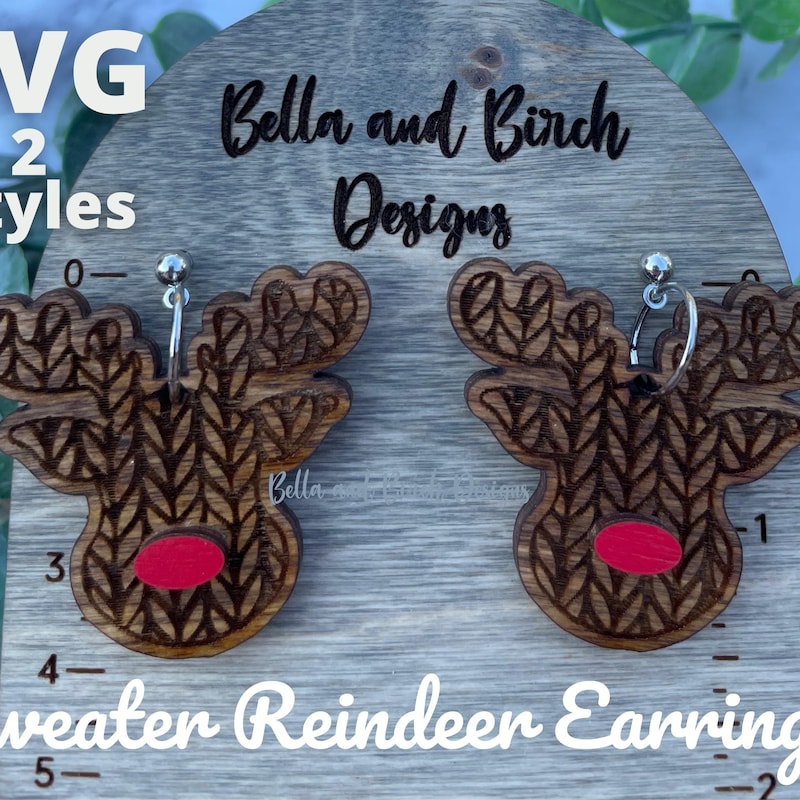 Christmas Earrings Rudolph - Etsy