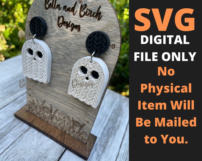 Sweater Ghost Earring SVG Digital File Only - Etsy
