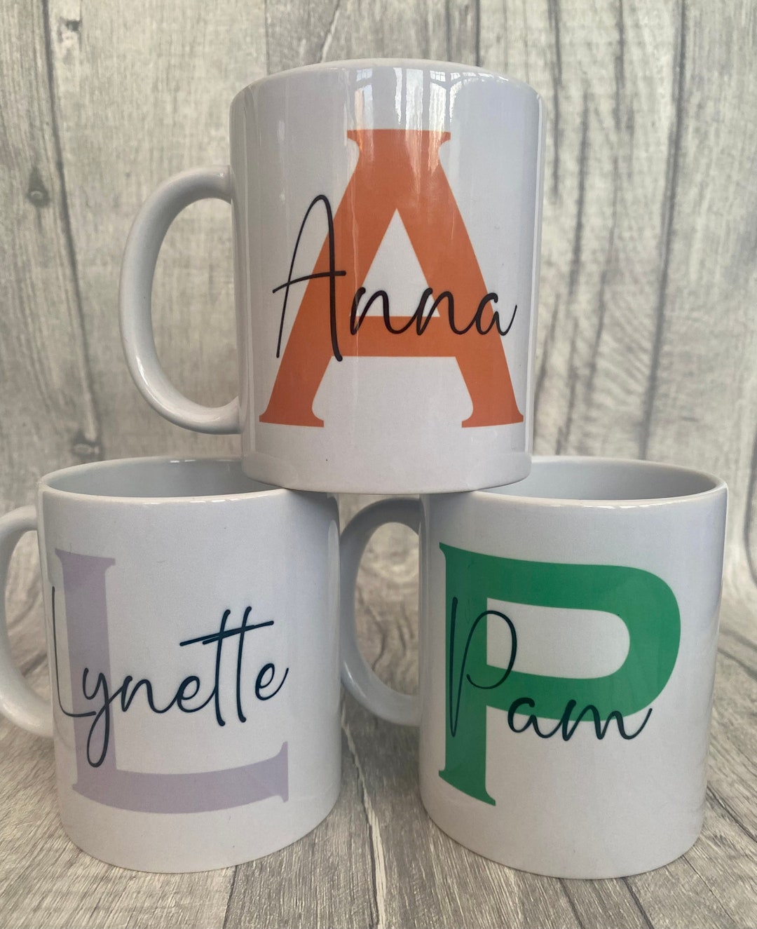 Initial Mug Personalised, Name Mug, Customised Mug, Colour Capital ...